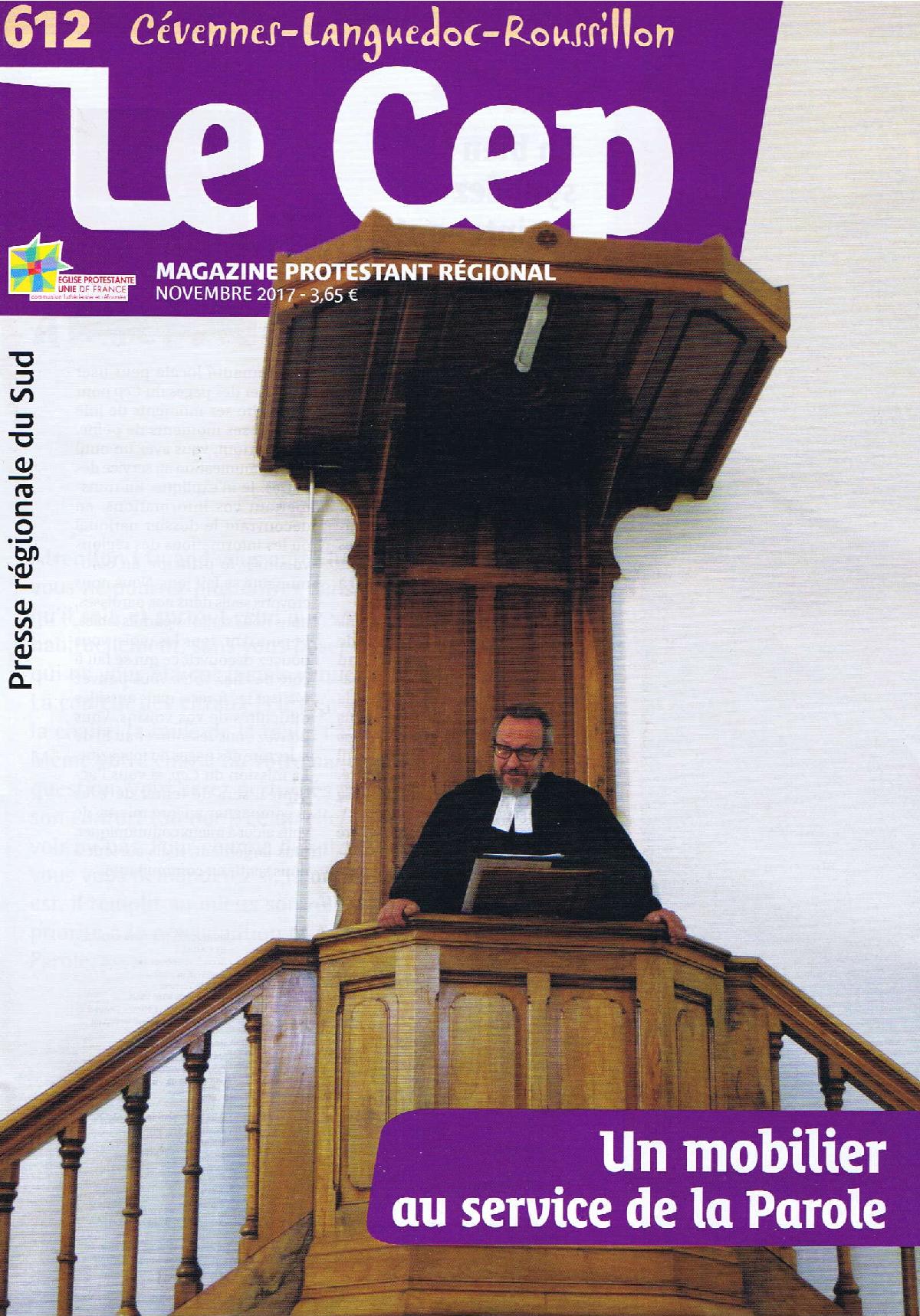 L'émission : Le Cep 2017 #612, le journal protestant régional avec ...